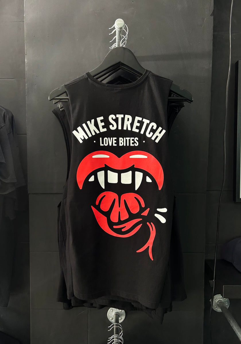 Love Bites Sleeveless Tee Aus|Mike Stretch Streetwear Graphic t-shirt ...